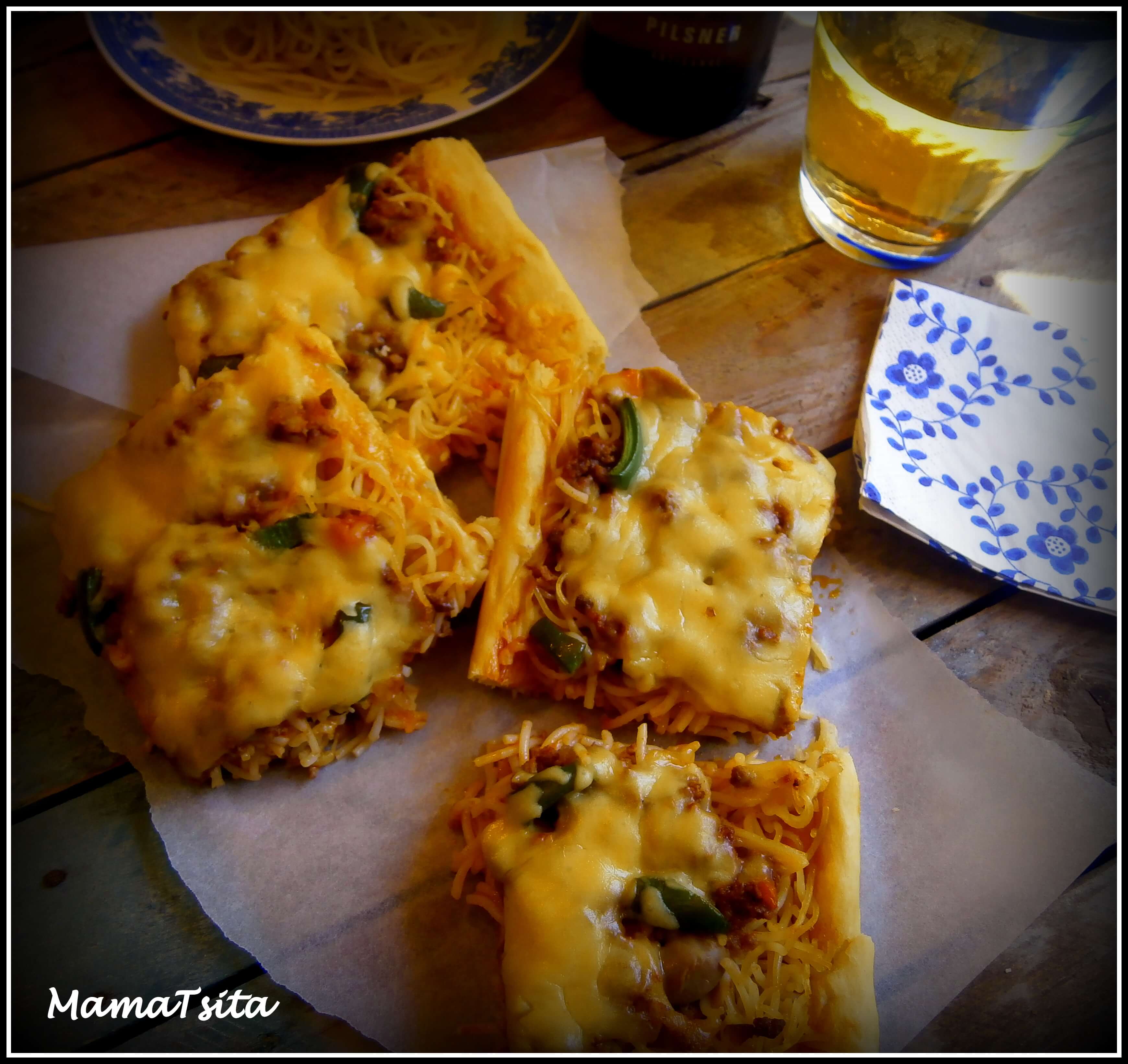 Pizzaghetti, ή αλλιώς πίτσα με σπαγγέτι. - mamatsita.com